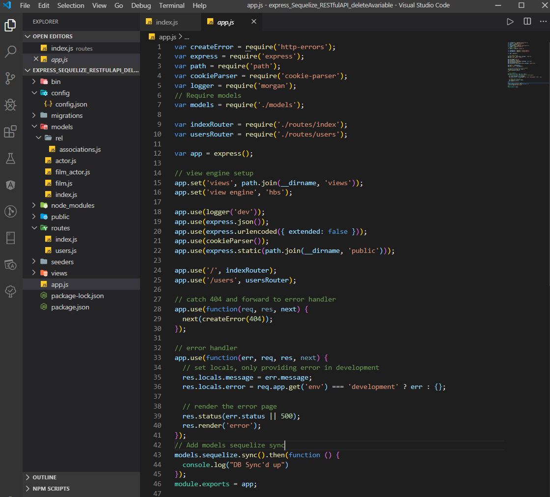 GitHub - DJMare/Sequelize_RESTfulAPI_deleteAvariable: An express app ...