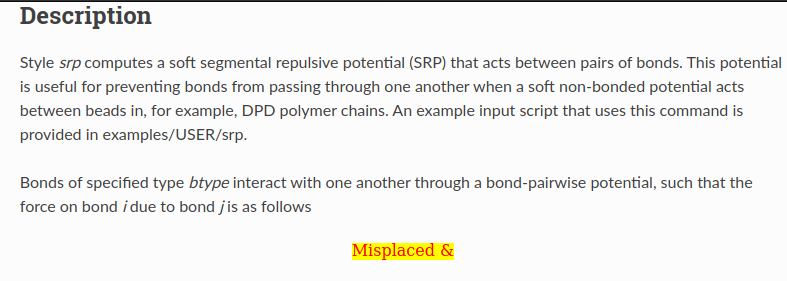 Bug Srp Documentation Equation Error · Issue 1919 · Lammpslammps · Github