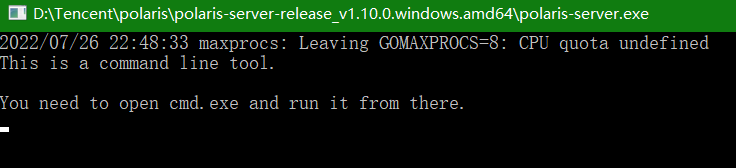 解压windows集群安装包，修改了polaris-server.yml的store配置，mysql执行了脚本，运行start.bat后，命令窗一直停在这里。需要输入什么？ · Issue ...
