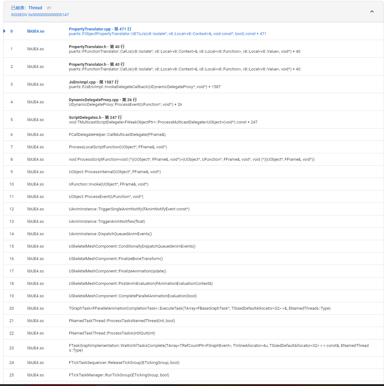 [UE] FJsEnvImpl::InvokeDelegateCallback 导致的偶现崩溃问题 · Issue #944 · Tencent/puerts · GitHub