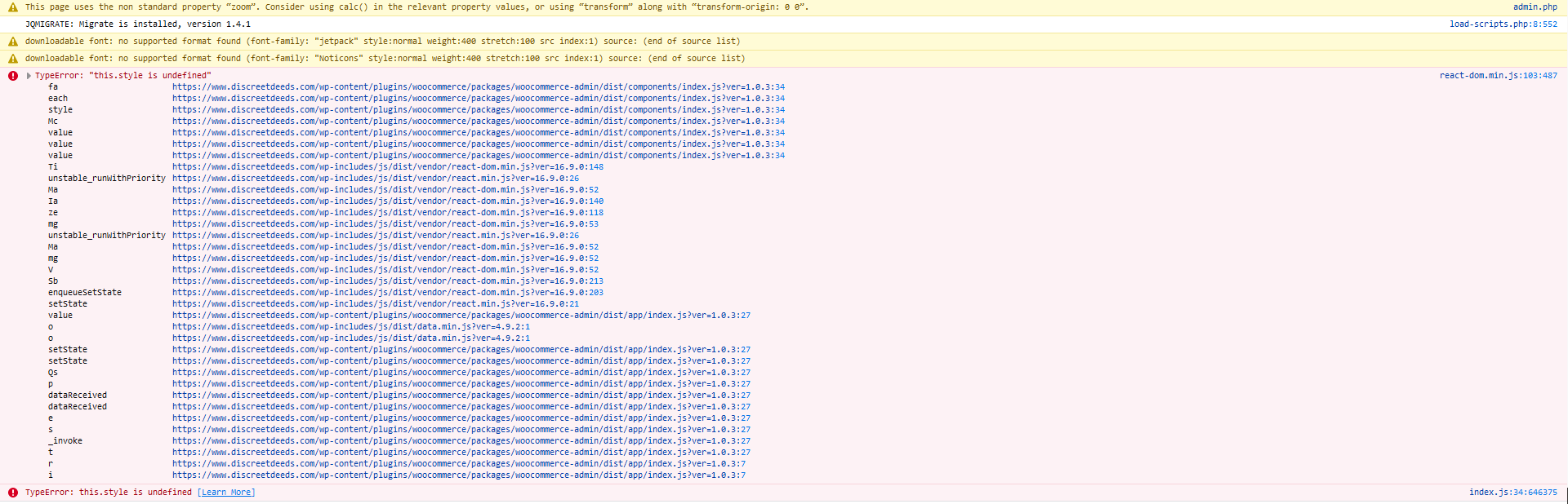 Major Issues With Woocommerce Dashboard And Analytics Rendering · Issue 3970 · Woocommerce