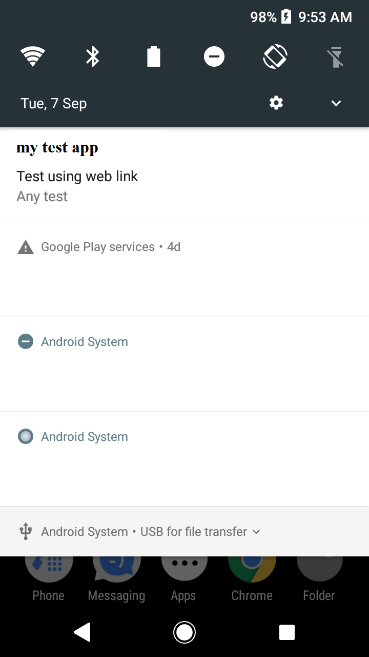 OneSignal.setNotificationOpenedHandler - handler callback not called when tapping push ...