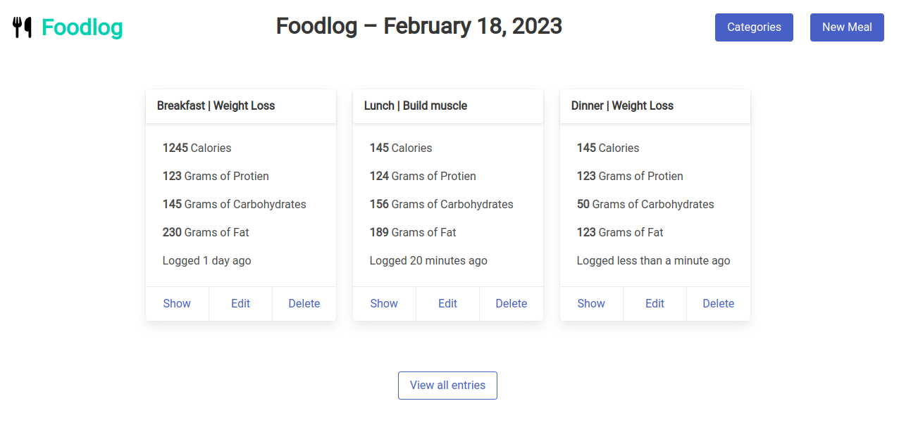 GitHub - Miliyonayalew/Food-Log: It's an app that used to track your daily food intake. It ...