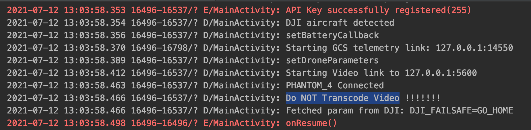App Crash Phantom 4 need help · Issue #86 · RosettaDrone/rosettadrone · GitHub