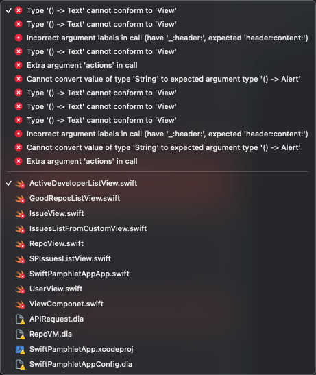 SwiftUI代码报错 · Issue #95 · ming1016/SwiftPamphletApp · GitHub