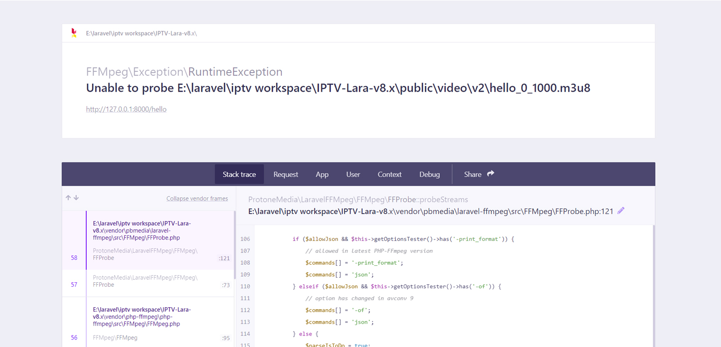 unable to probe localAddress/file.m3u8 · Issue #276 · protonemedia/laravel-ffmpeg · GitHub