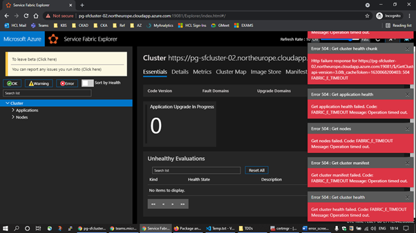 [BUG] - Azure/Service Fabric/Issues related to the Service Fabric ...