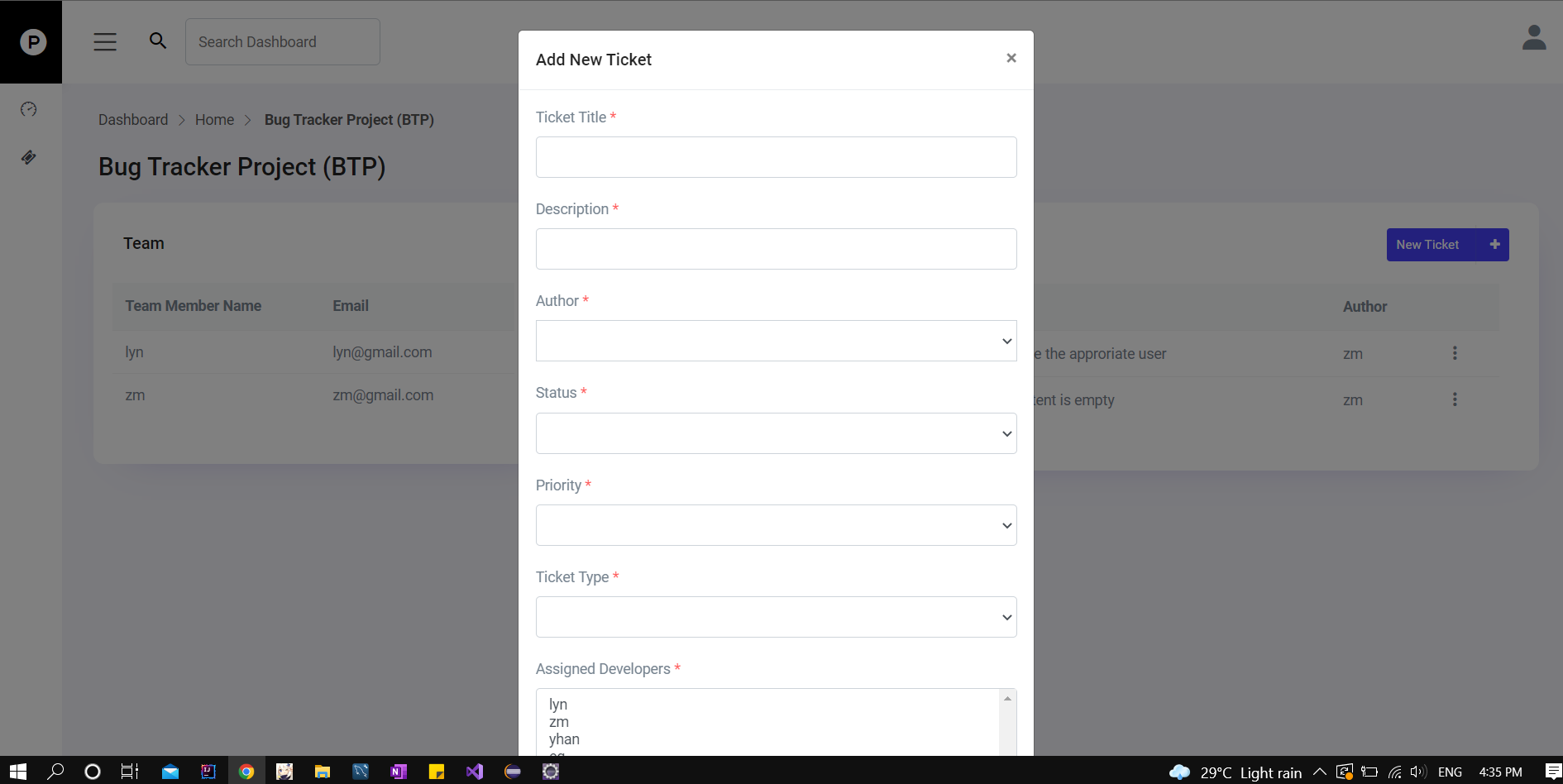 GitHub - kyhong2000-dev/bugTracker: Track the bugs and issue identified throughout the entire ...