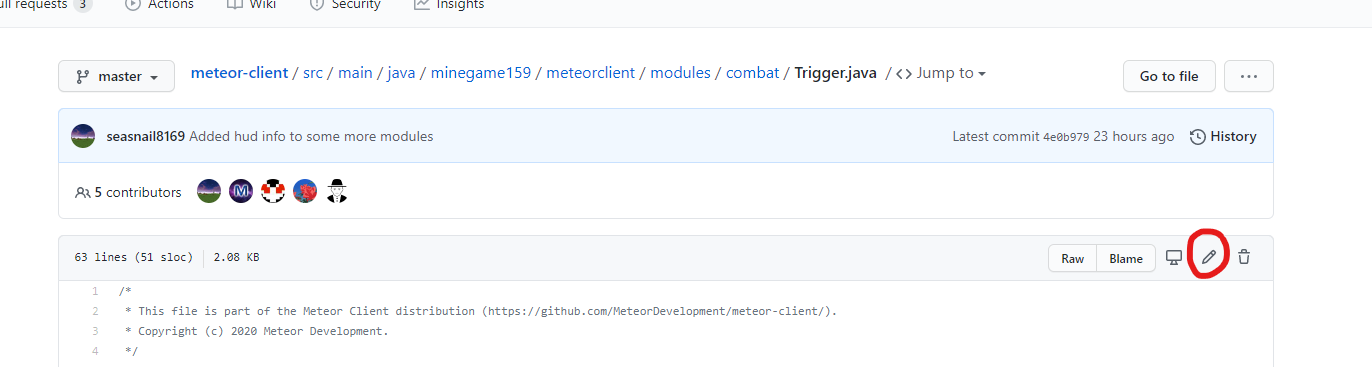Add setting to Trigger.java · Issue #166 · MeteorDevelopment/meteor-client · GitHub