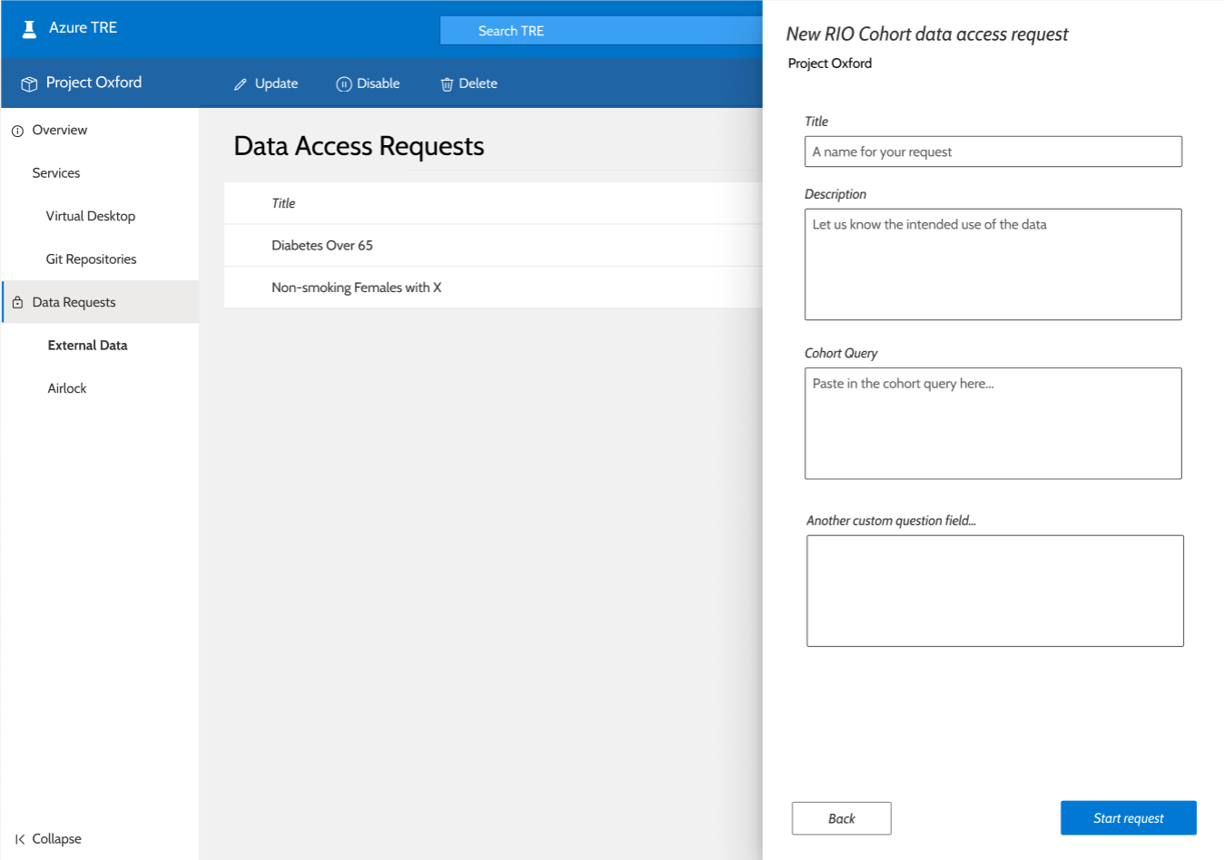 Request Mechanism (initial purpose: Data Access Request) · Issue #3609 · microsoft/AzureTRE · GitHub