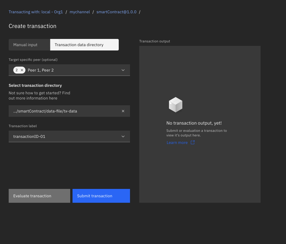Update submit transaction view designs · Issue #2639 · IBM-Blockchain/blockchain-vscode ...