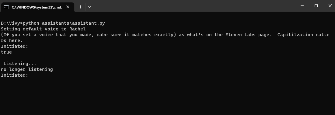 Ai wont reply after I say hey · Issue #8 · JarodMica/Vivy · GitHub