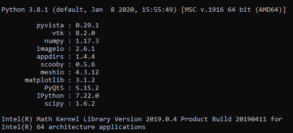 pyvista doesn't show the plot the 2nd time it is run in a script ...