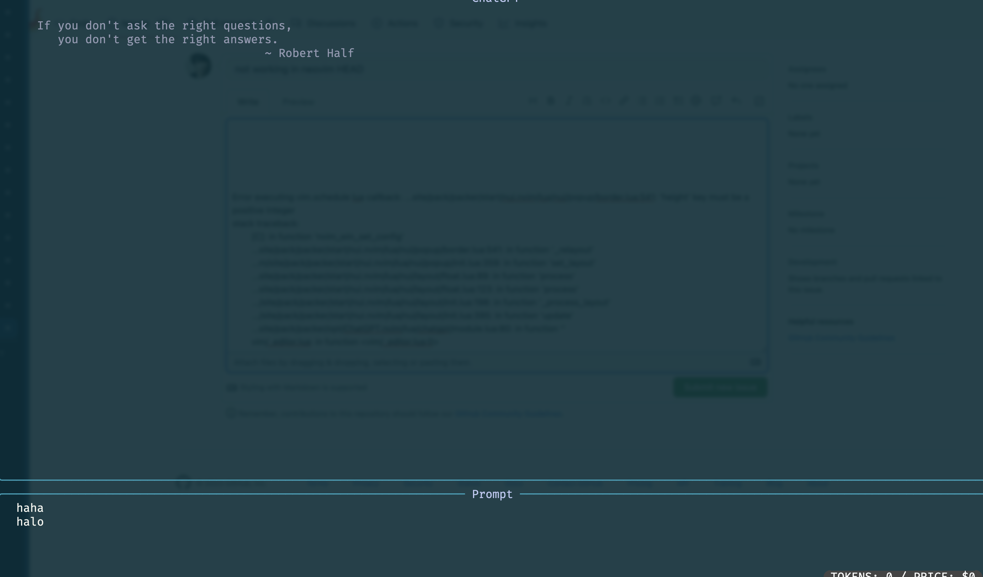 not working in neovim HEAD · Issue #112 · jackMort/ChatGPT.nvim · GitHub