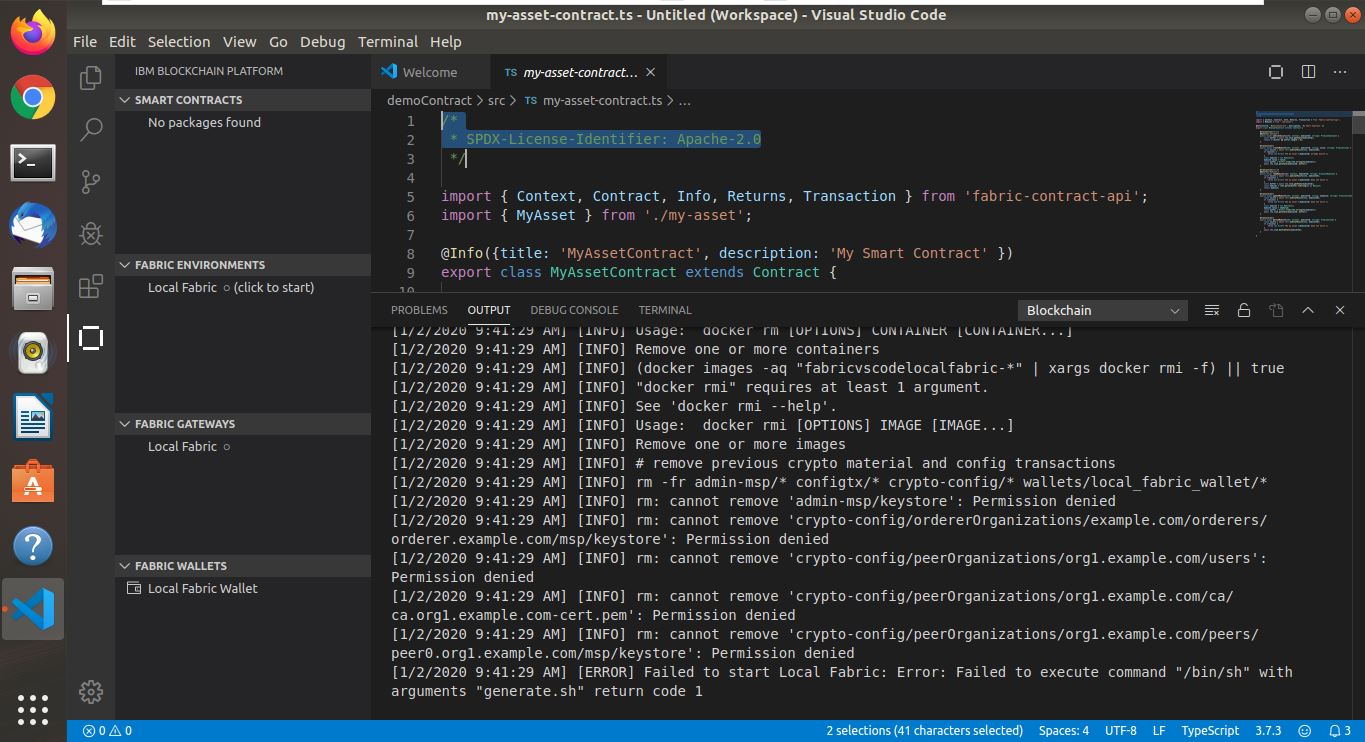 Unable To Start Local Fabric Runtime In Vscode · Issue 1797 · Ibm Blockchain Blockchain Vscode