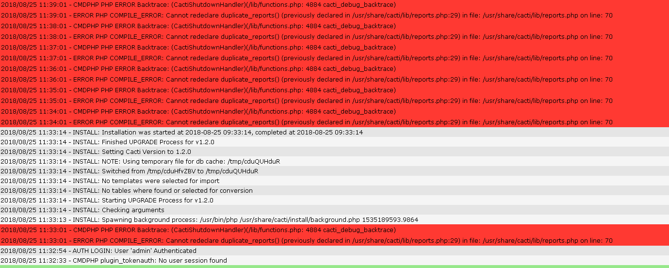 [1.2.0] Error after upgrade · Issue #1840 · Cacti/cacti · GitHub