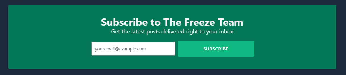 Write a post on how to create a subscription section on a blog using ...