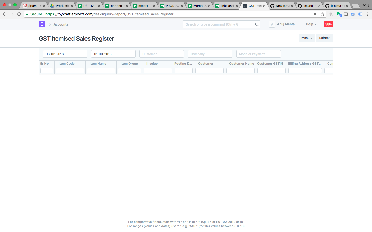 Itemised GST register showing blank ! · Issue #13238 · frappe/erpnext · GitHub