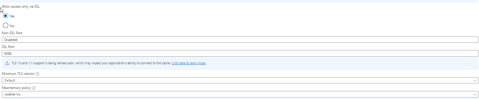 Redis Maxmemorypolicy And Minimumtlsversion Are Emptynot Filled · Issue 19214 · Hashicorp 