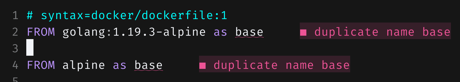 Docs Dockerfile Document Expected Behavior For Duplicate Stage Names · Issue 3352 · Moby