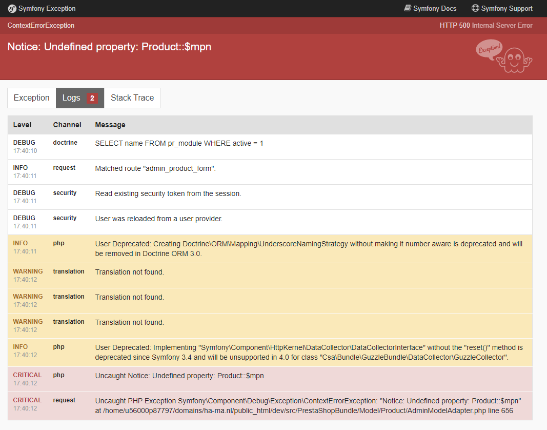 Notice: Undefined property: Product::$mpn after upgrade to 1.7.7.3 from 1.7.6.9 · Issue #23951 ...