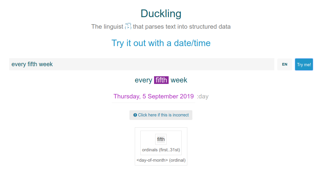 Support unit-of-duration with ordinals. · Issue #400 · facebook/duckling · GitHub