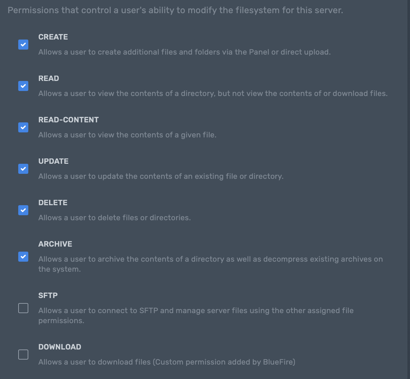 Make downloading files a different permission again · Issue #3453 · pterodactyl/panel · GitHub