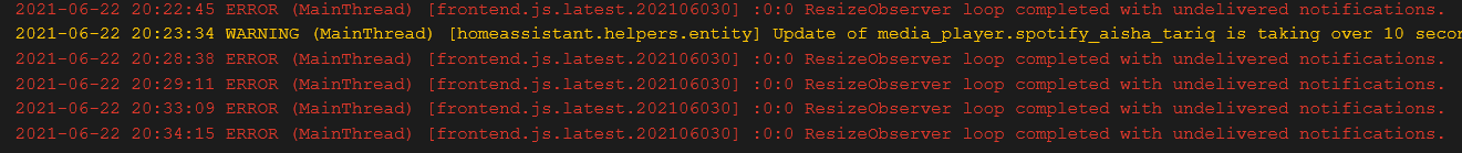 ResizeObserver loop completed with undelivered notifications. · Issue #9022 · home-assistant ...
