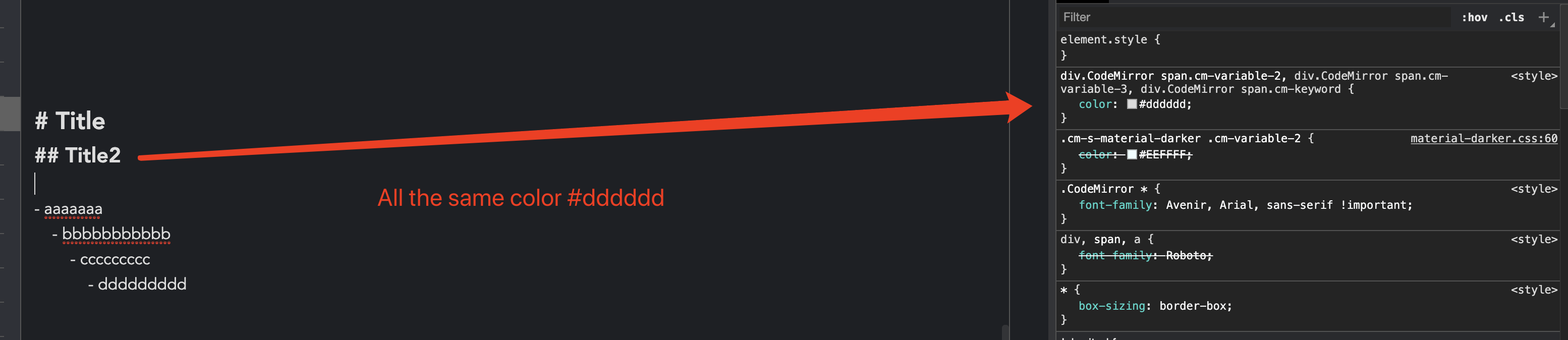 Code mirror css overwrite the original theme style · Issue #5394 · laurent22/joplin · GitHub