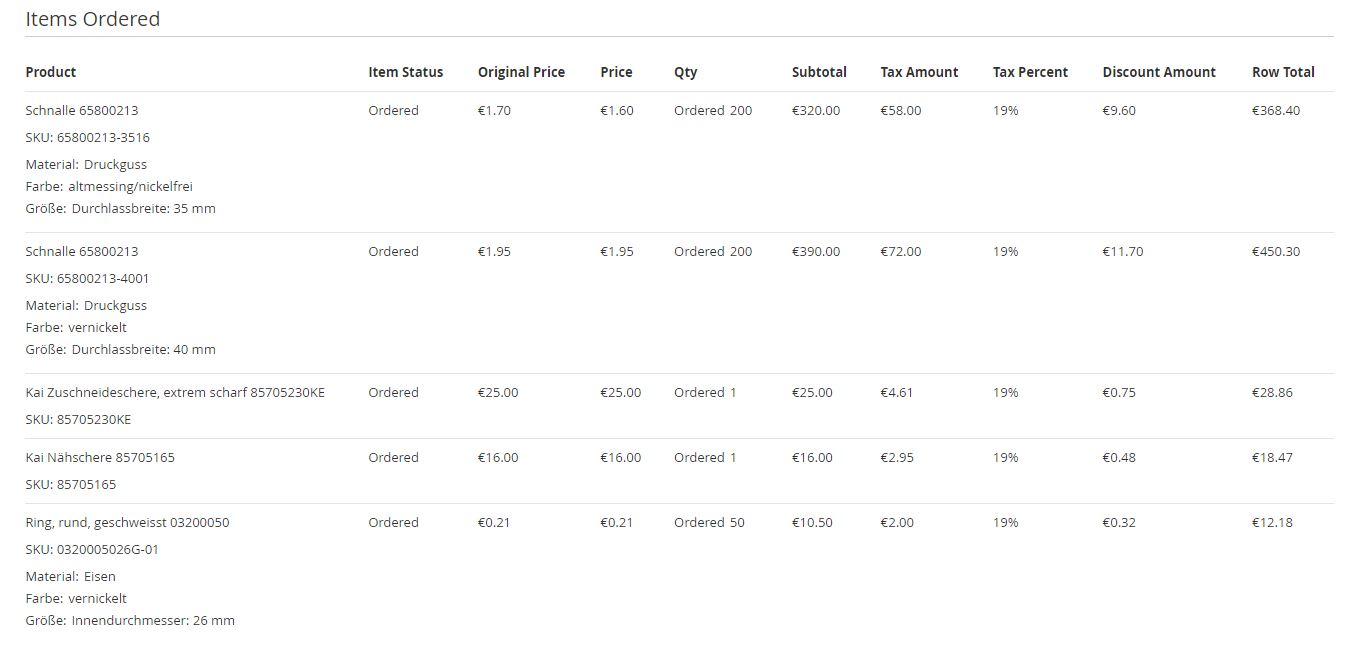 Tax calculation rounded and wrong with All set to exclusive Tax + tax per product + several ...