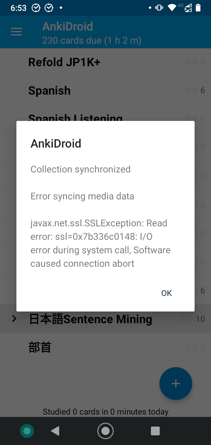 [Bug] Clarify media sync error message · Issue #10000 · ankidroid/Anki-Android · GitHub