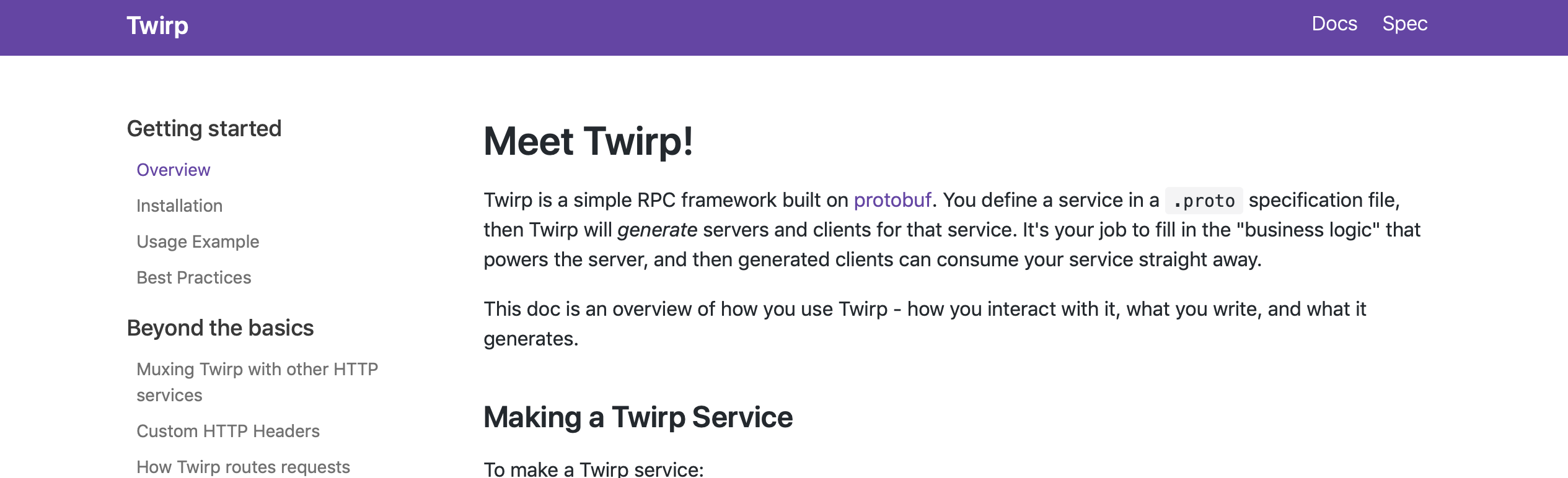 Add the Twirp logo in the official documentation. · Issue #157 ...