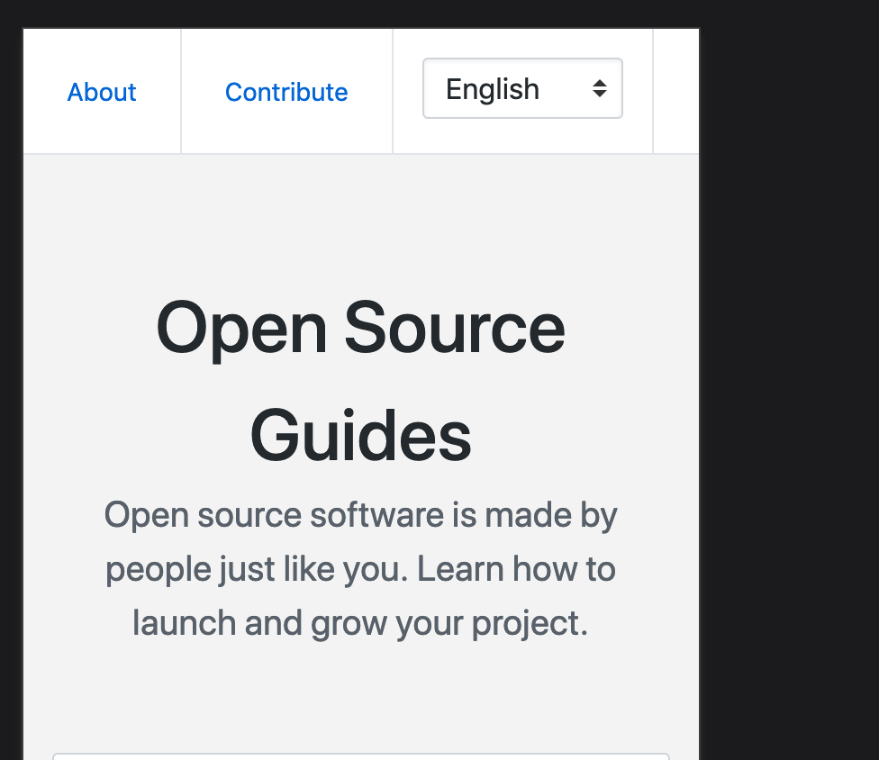 bug: Top Navbar right borders · Issue #896 · github/opensource.guide · GitHub