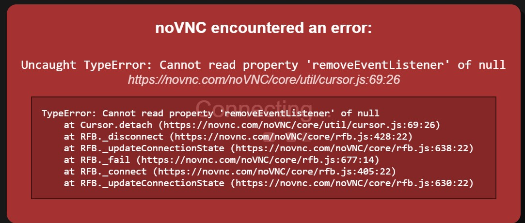 Connecting Error · Issue #1324 · novnc/noVNC · GitHub