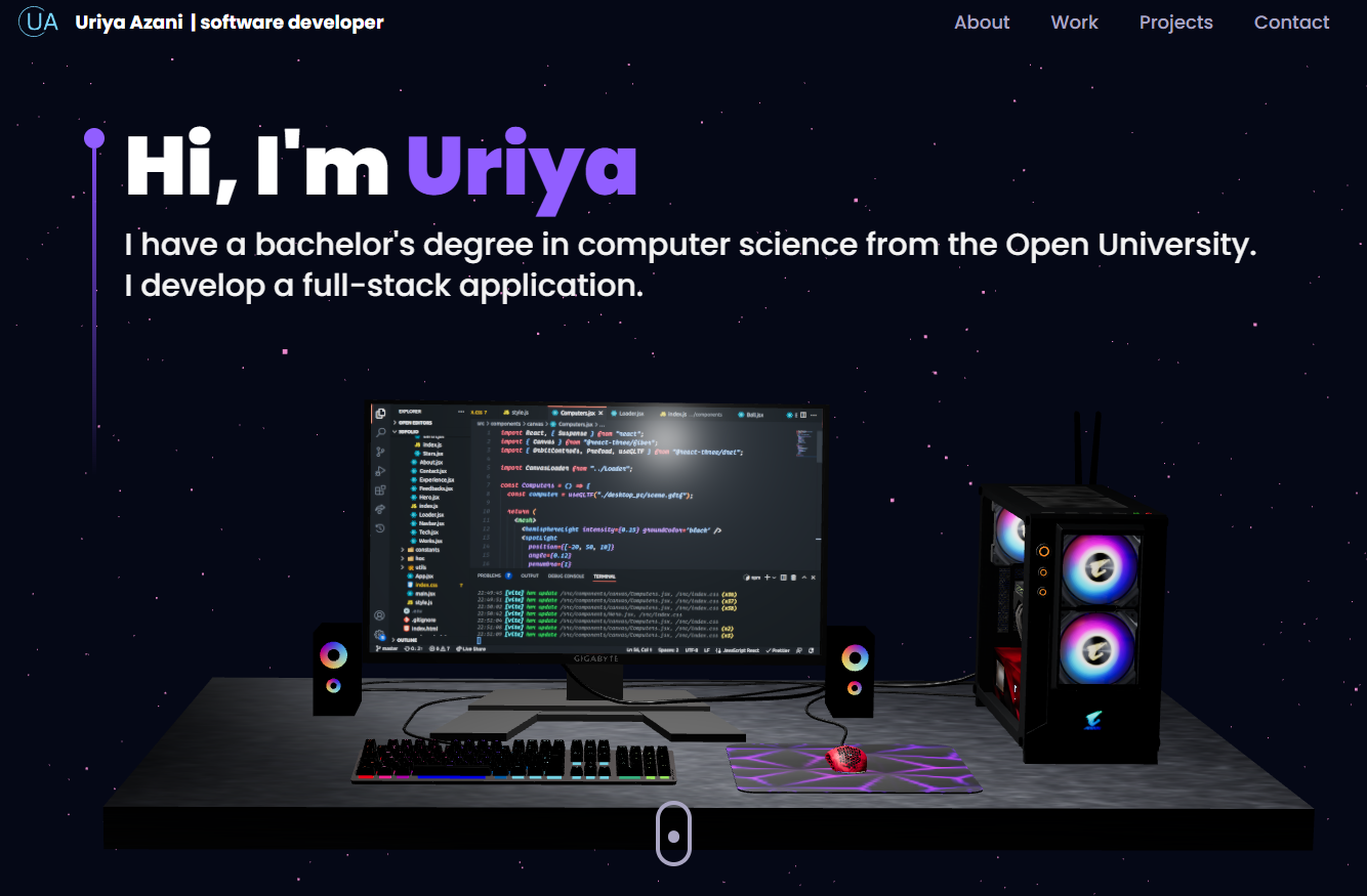 GitHub - uriya66/Portfolio_Website: 3D Web Developer Portfolio in React JS