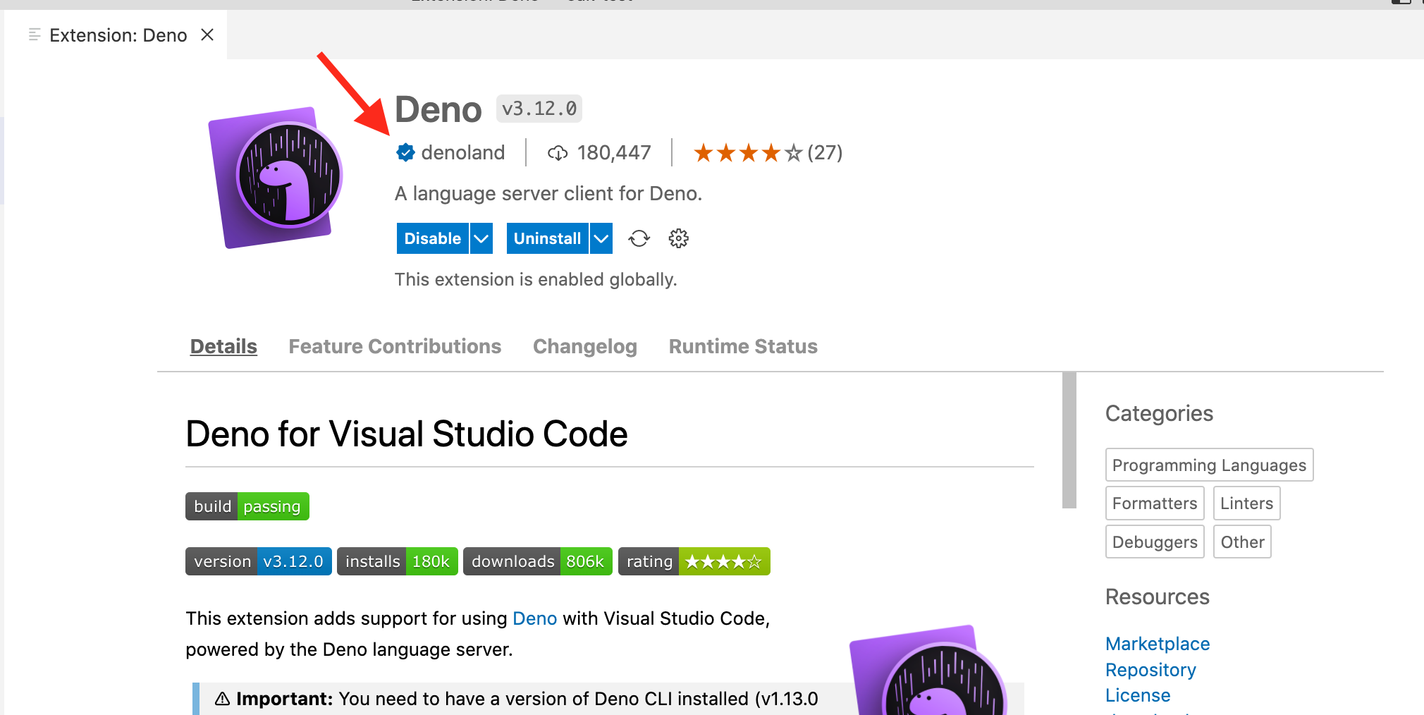 Verify denoland publisher on VS Marketplace · Issue #636 · denoland/vscode_deno · GitHub