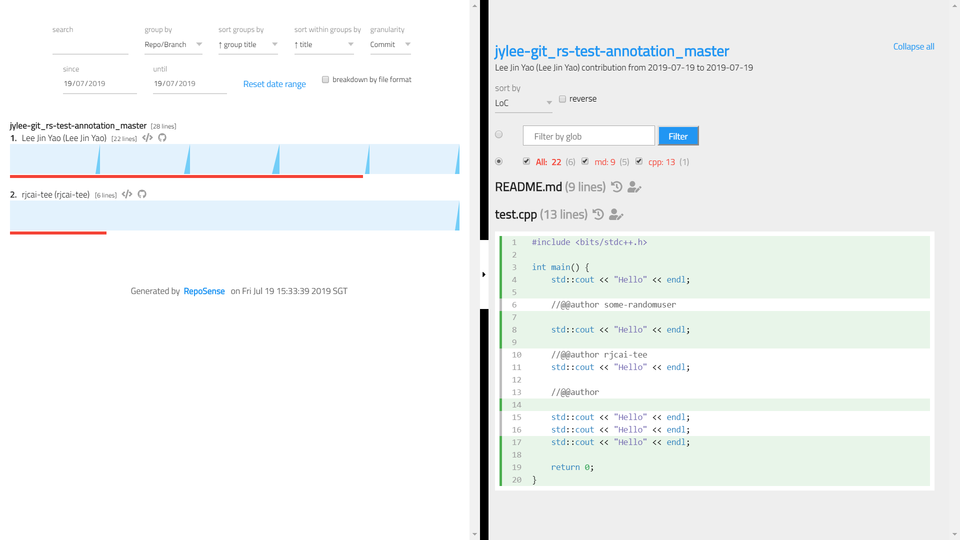 AnnotatorAnalyzer: Bug in code disowning mechanism · Issue #823 · reposense/RepoSense · GitHub