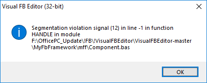 Segmentation violation signal · Issue #247 · XusinboyBekchanov/VisualFBEditor · GitHub