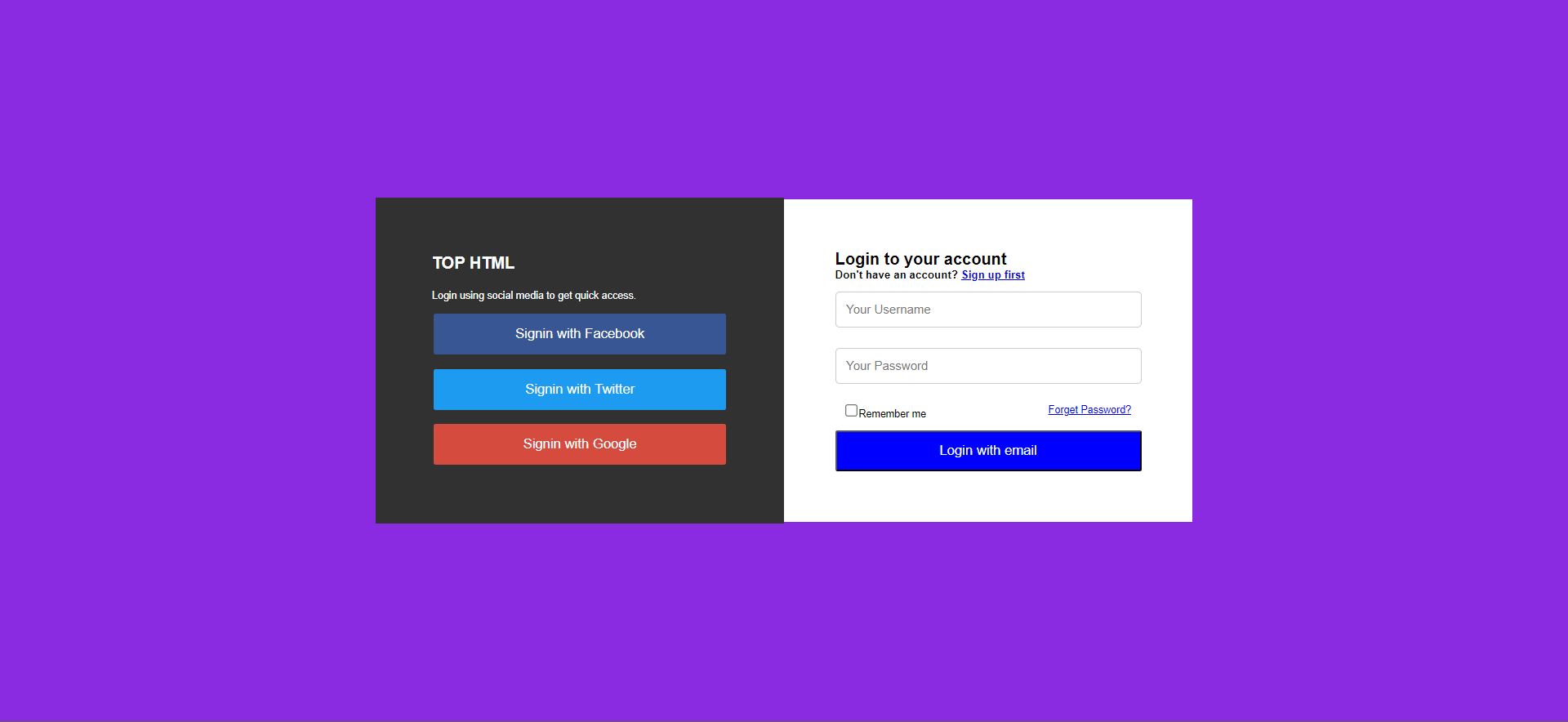 GitHub - Aswin527/login_page: A simple login page using HTML and CSS.