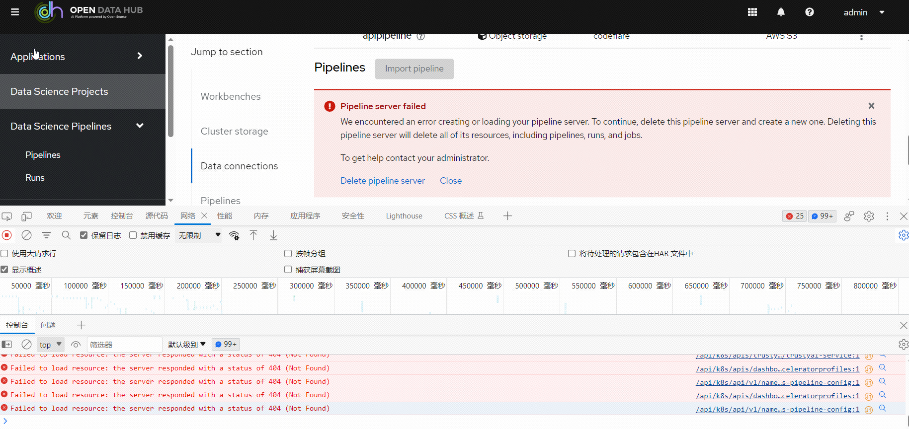[Question]: How to resolve the failure of installing the Data Science Pipeline Server in the ...