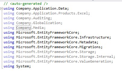 Migrations: Unused using generated · Issue #10175 · dotnet/efcore · GitHub