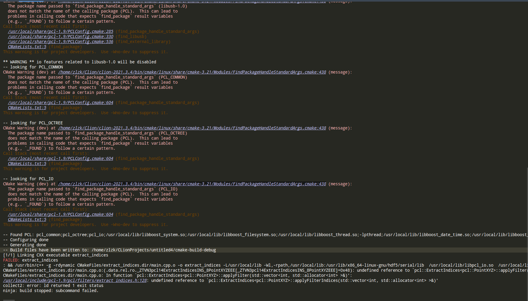 undefined reference to `pcl::ExtractIndices ::applyFilterIndices(std::vector &)' · Issue #5228 ...