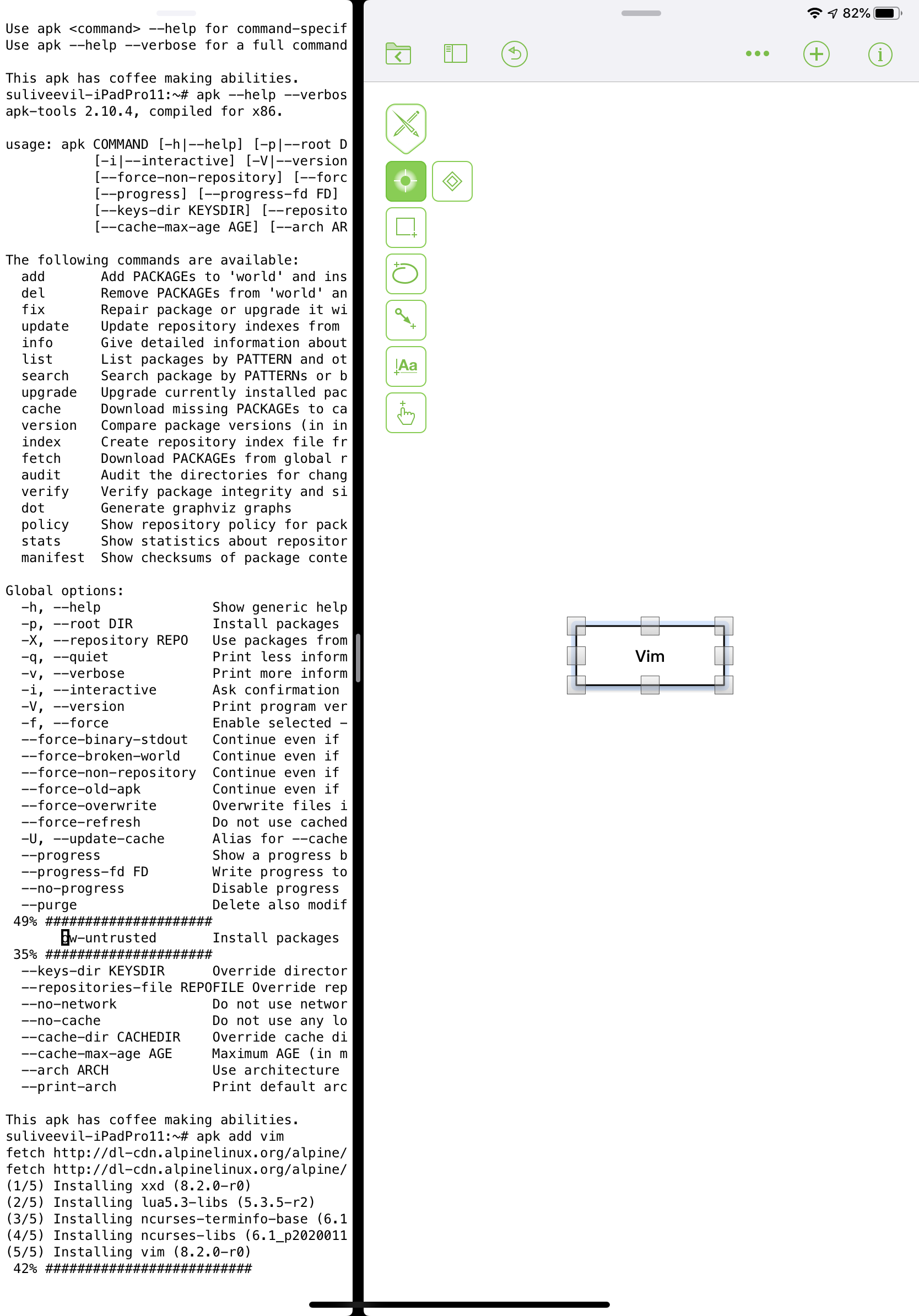 SplitView issue · Issue #704 · ish-app/ish · GitHub
