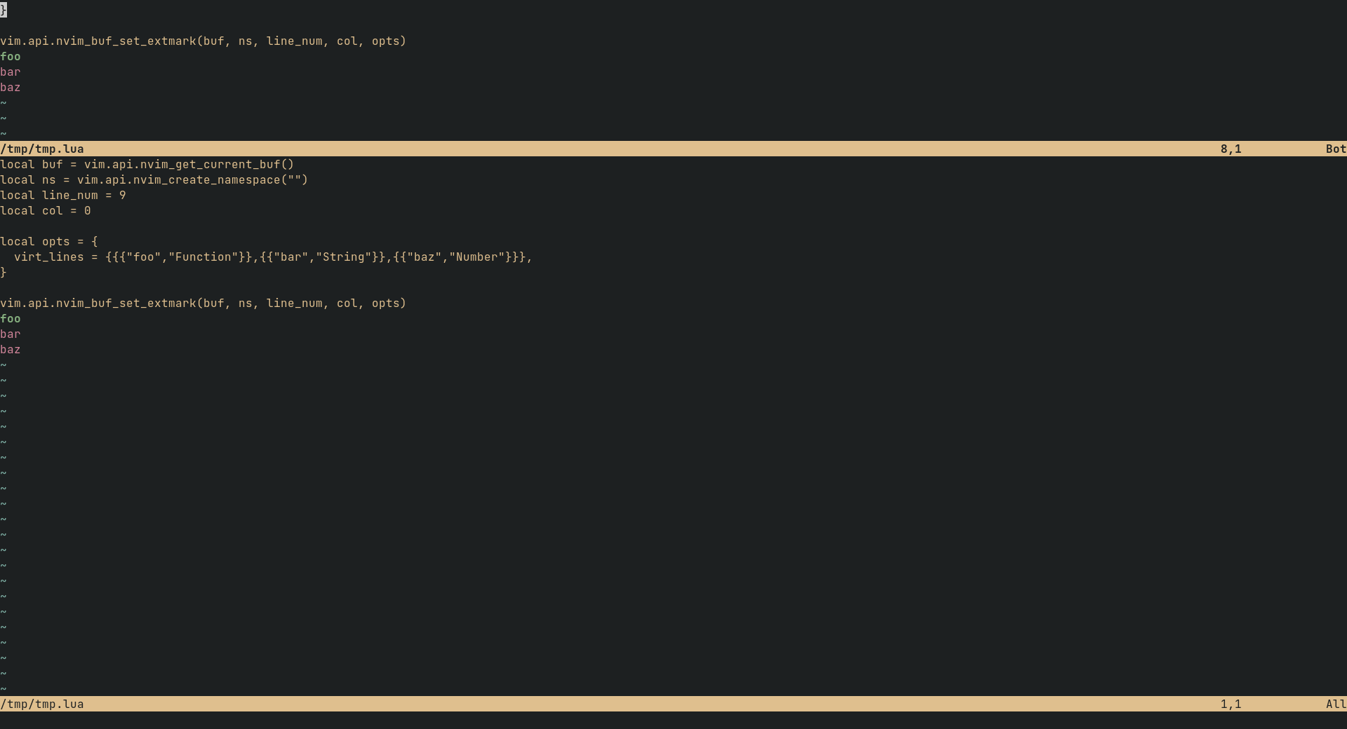 `virt_lines` overlap when at the end of a buffer in a small window · Issue #16500 · neovim ...