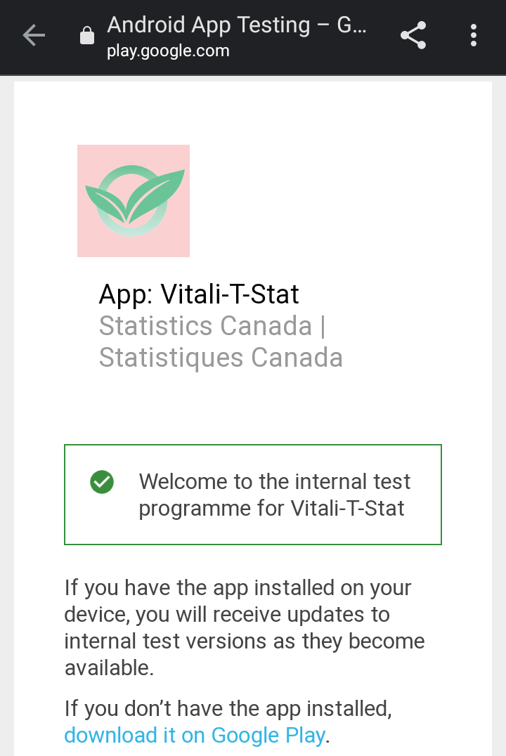Unable to download app from email link · Issue #297 · StatCan/WellbeingCheckUAT · GitHub
