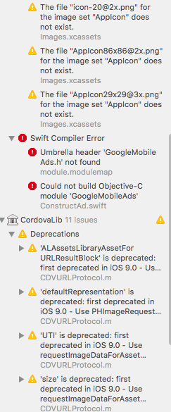 Admob+Construct 3 - Umbrella Header "GoogleMobileAds.h" not found" · Issue #1231 · Scirra ...