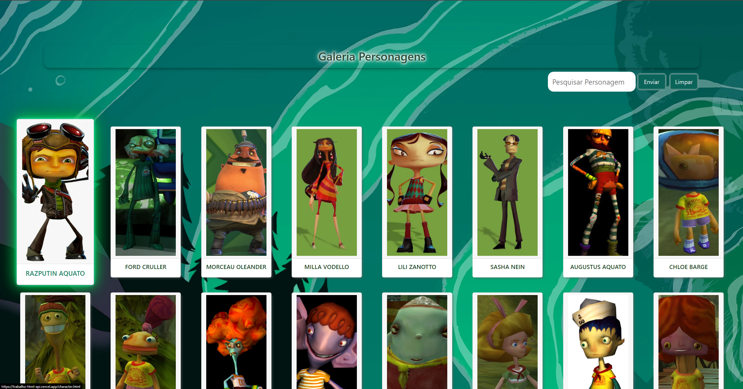 GitHub - RobertoOliveiira/Trabalho-HTML-API: Repositorio para o terceiro trabalho do curso de C# ...