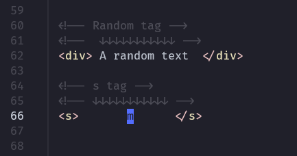 nvim-treesitter-html: “invisible” s tag entered text · Issue #161 · NvChad/base46 · GitHub