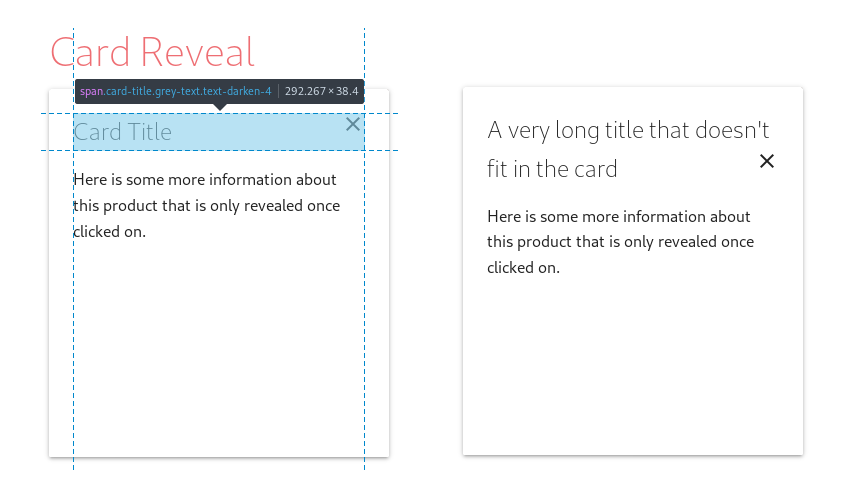 Card reveal title width · Issue #6517 · Dogfalo/materialize · GitHub